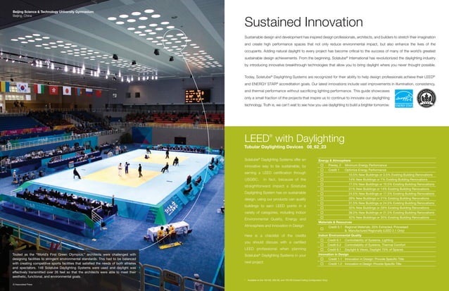 SOLATUBE Sustainable design guide | PPT