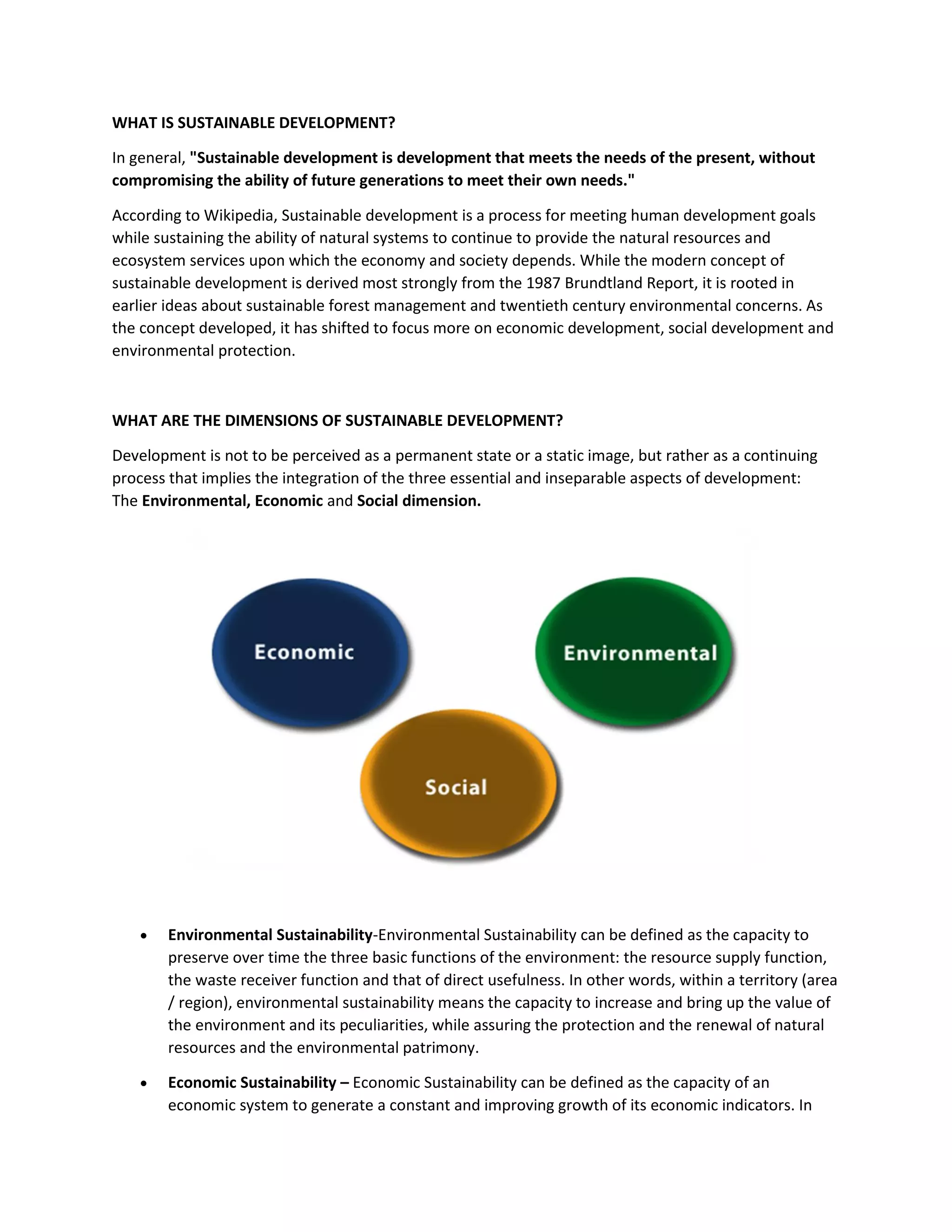 Sustainable development | PDF