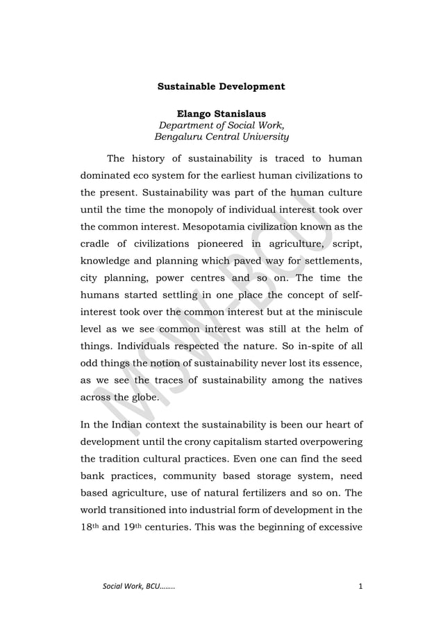 Sustainable development | PDF