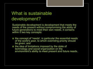Sustainable development | PPTX