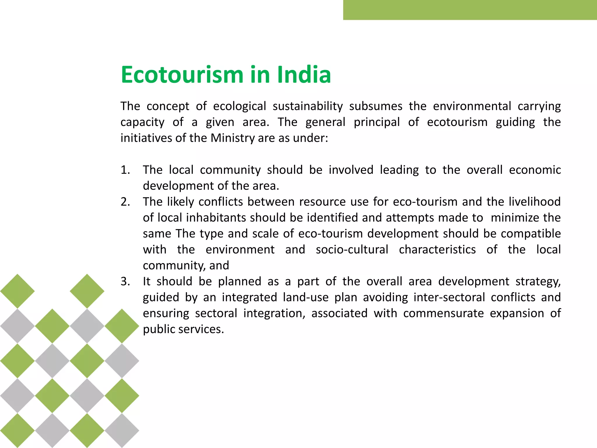 Role of Ecotourism in Sustainable Development | PPT