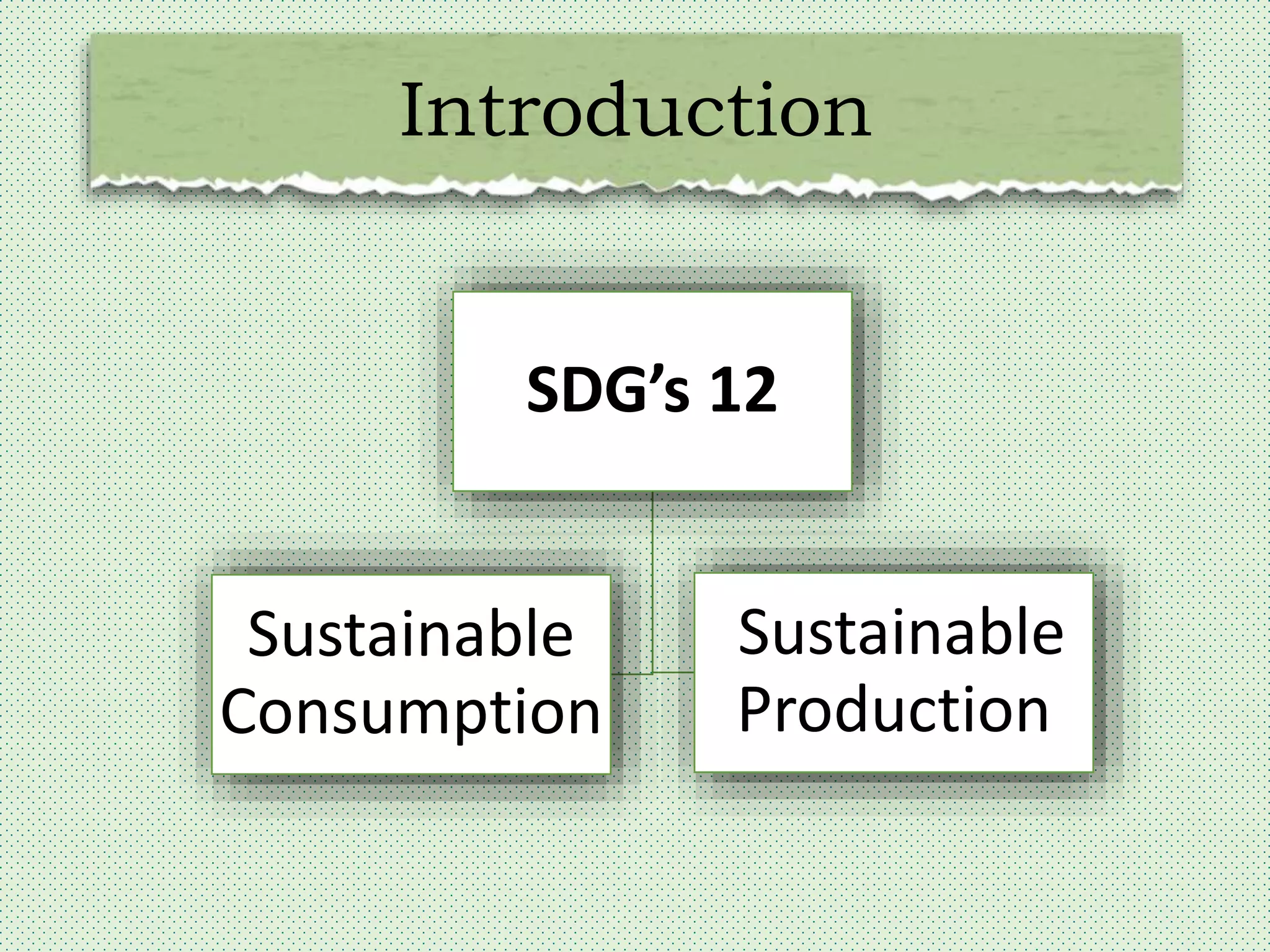 Sustainable Consumption and Production Patterns (SDG's 12) | PPTX
