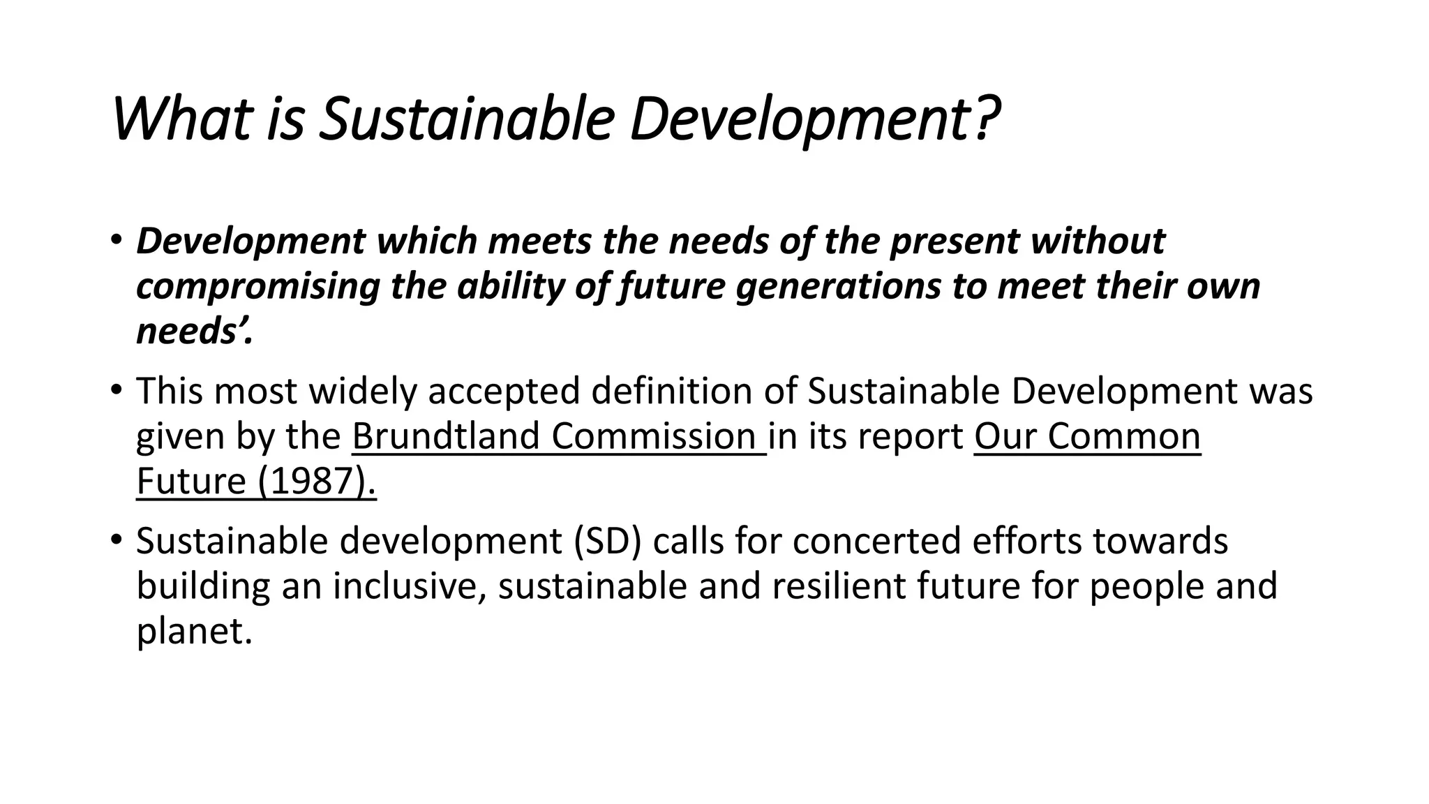 sustainable development - Presentation (Environment) | PPTX