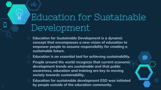 Teacher Education for Sustainable Development | PPTX