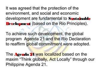 Sustainable development and philippine agenda 21 (Environmental Science ...
