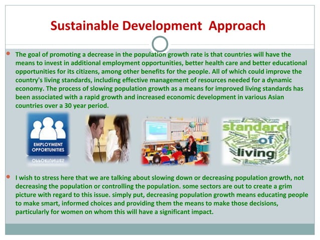 Sustainable Development with respect to Population Growth | PPT
