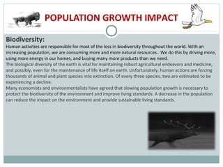Sustainable Development with respect to Population Growth | PPT