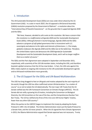 UNSDSN Sustainable Development and U.S. Opposition | PDF