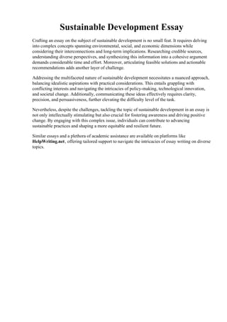 Sustainable Development Essay.pdf