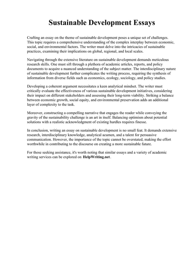Sustainable Development Essays.pdf