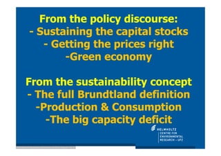 Sustainable Development from an Economic Perspective | PDF | Green ...
