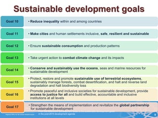 From the Millennium Development Goals to sustainable development goals ...