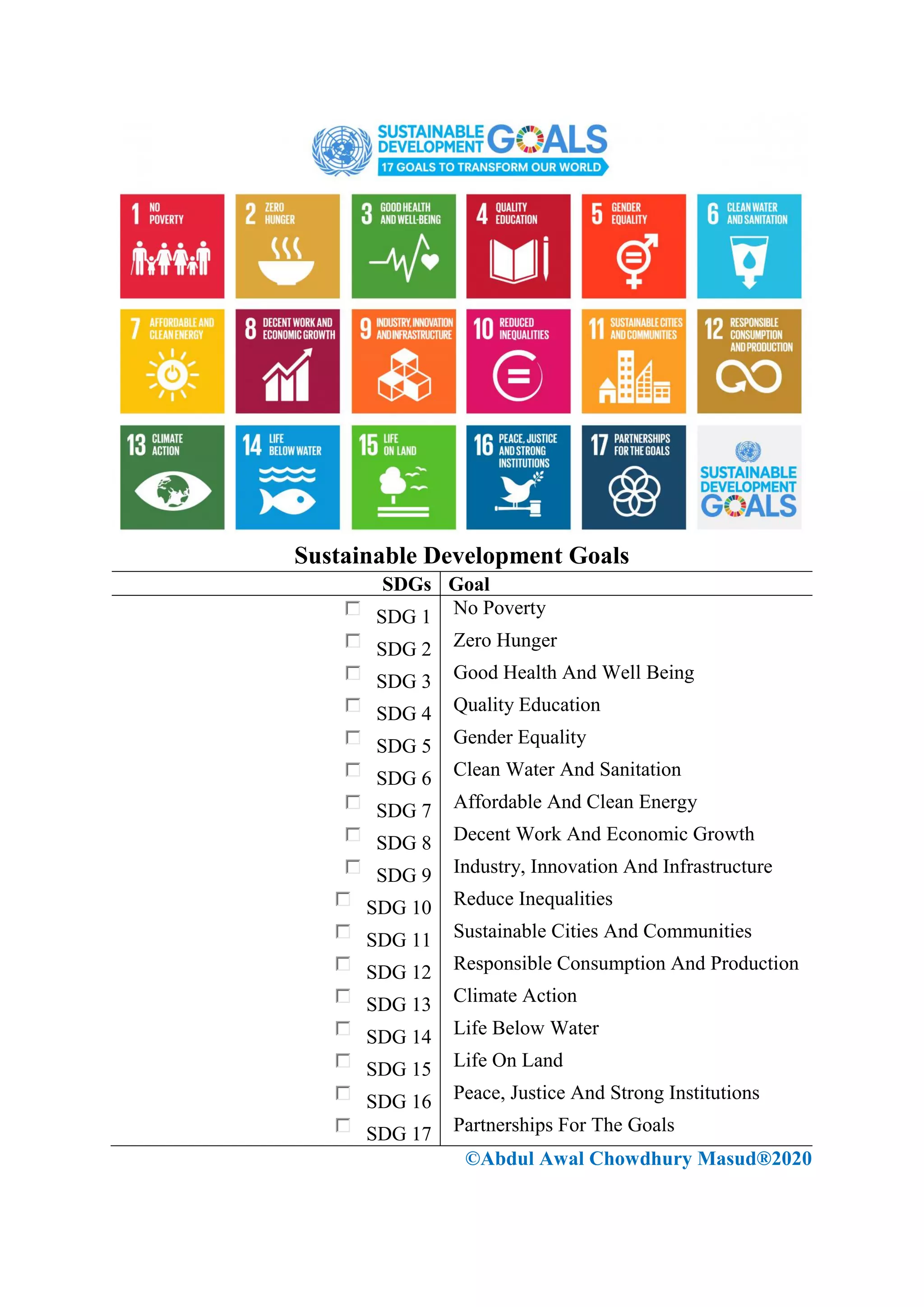 Sustainable development goals | PDF