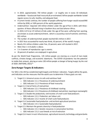 Report on Sustainable Development Goals (SDGs); Goal 2: Zero Hunger | DOCX