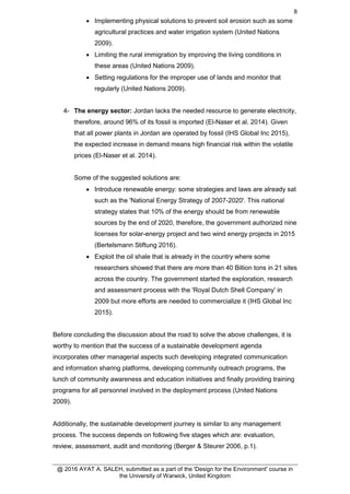 Sustainable Development in Jordan: A Case Study | PDF