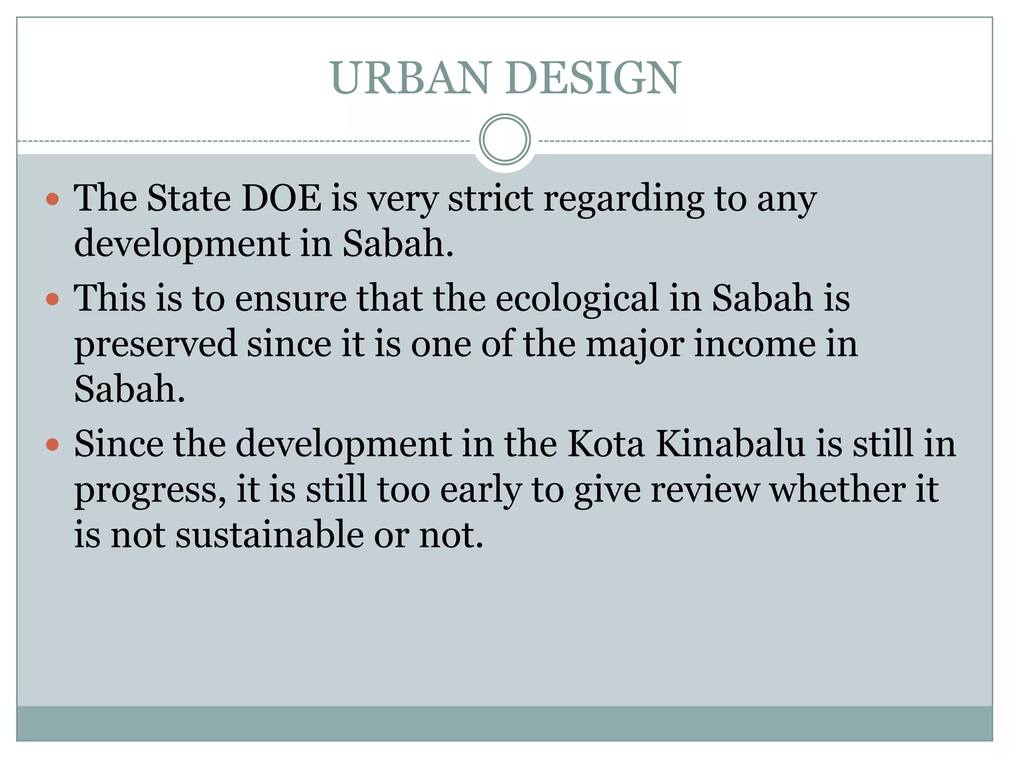 Sustainable development in sabah | PPTX