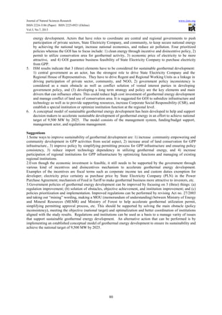 Sustainable development model of geothermal energy | PDF
