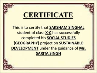 Sustainable development | PPT