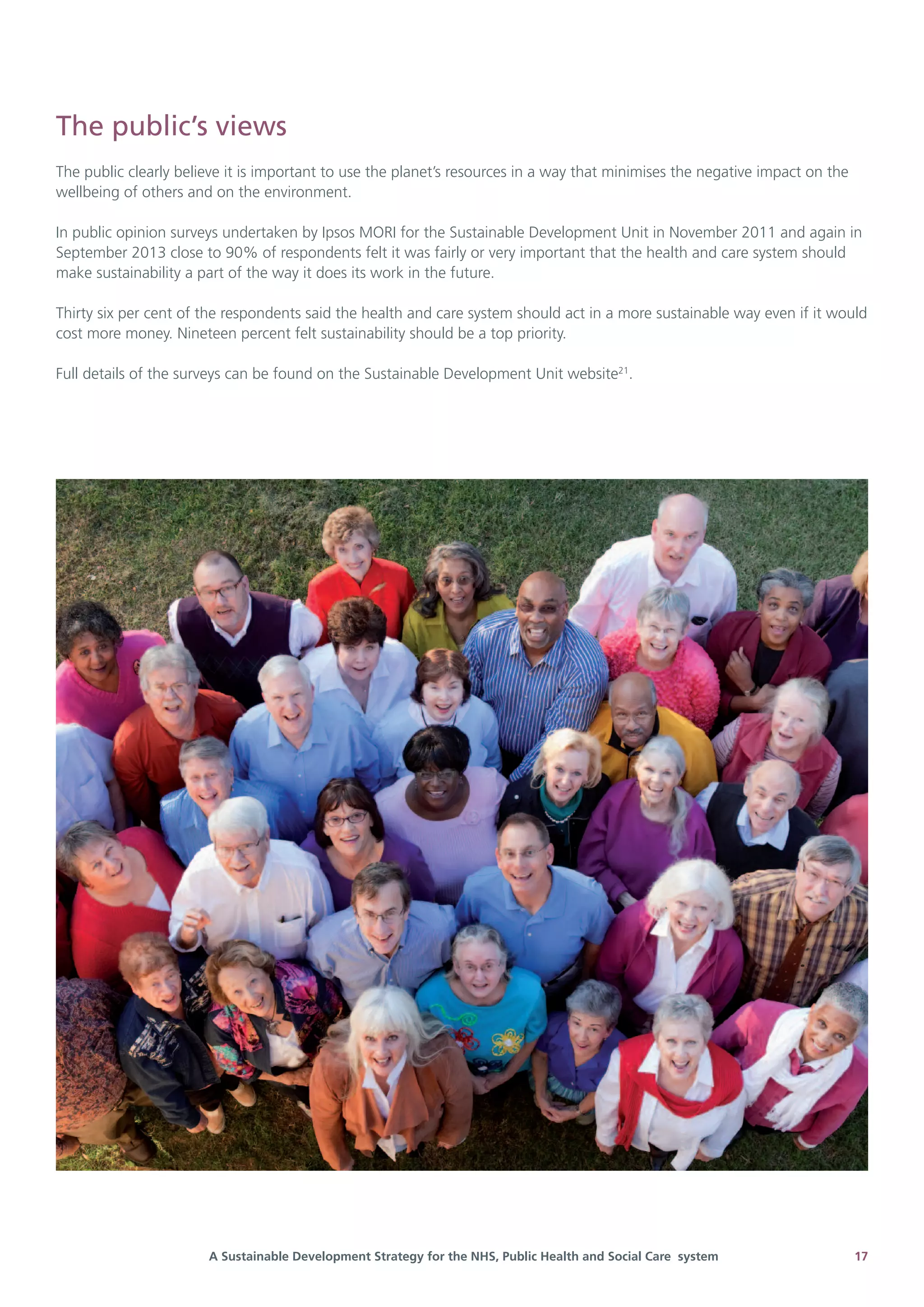 Sustainable development strategy for the NHS Jan 2014 | PDF