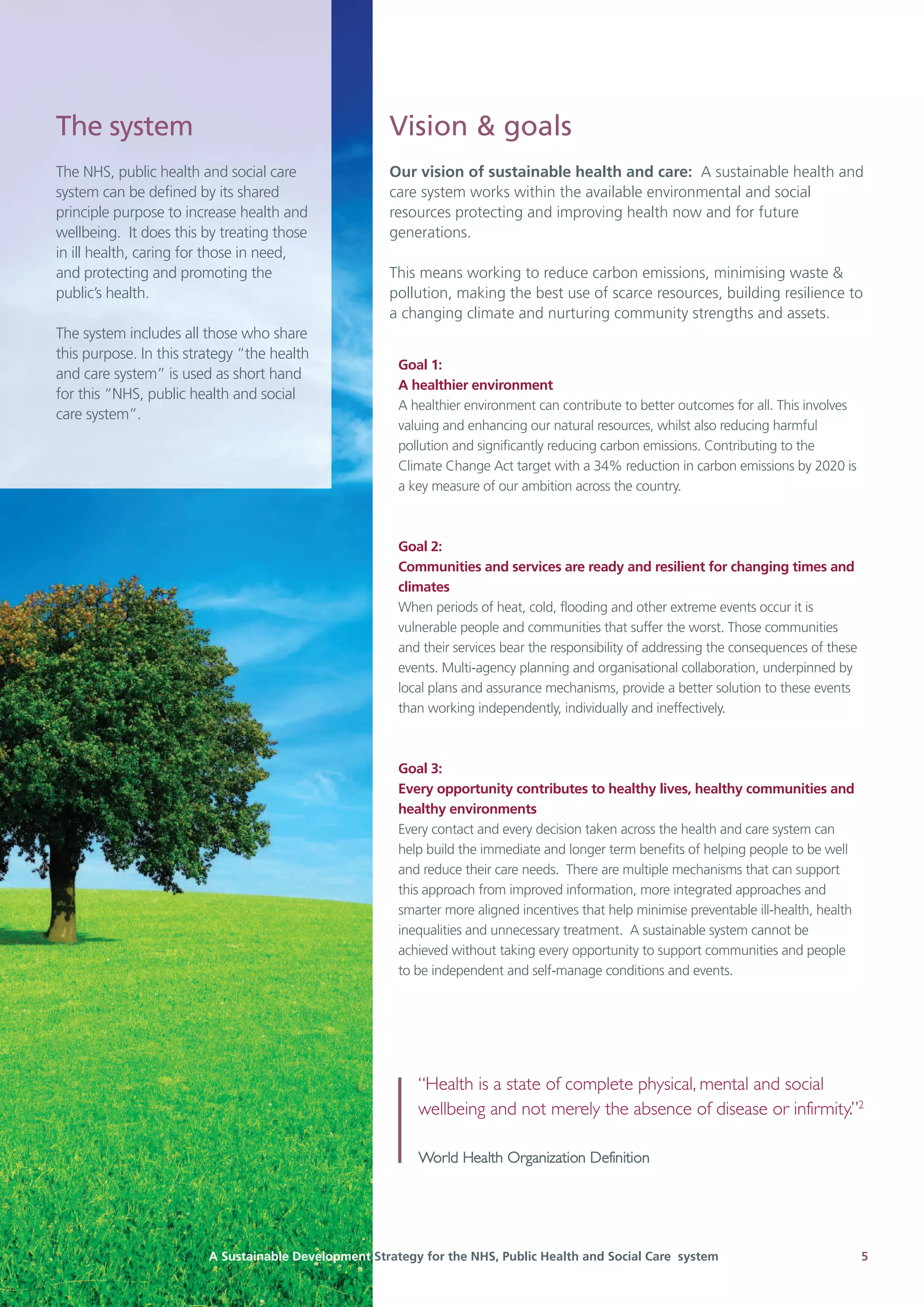 Sustainable development strategy for the NHS Jan 2014 | PDF