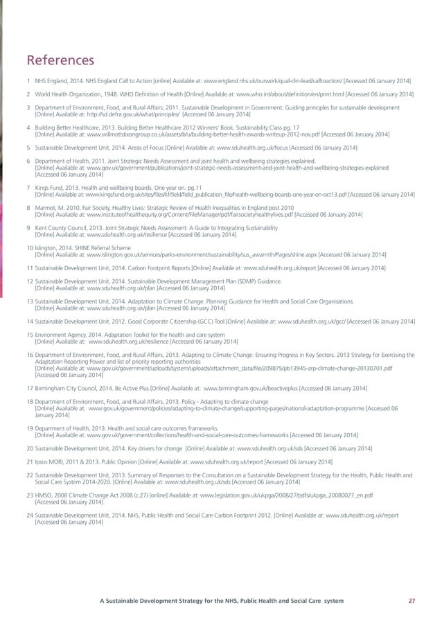 Sustainable development strategy for the NHS Jan 2014 | PDF