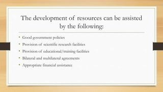 Sustainable development & The use of Resources | PPTX