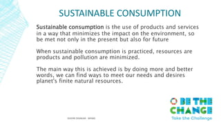 Sustainable Development & Sustainable Consumption I SD & Climate Change ...