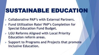 SUSTAINABLE EDUCATIONsustainable education presentation in power point ...