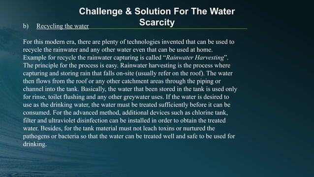 Sustainable energy water scarcity | PPT
