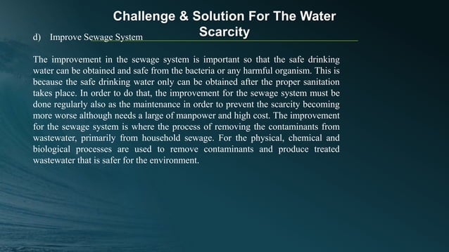 Sustainable energy water scarcity | PPT