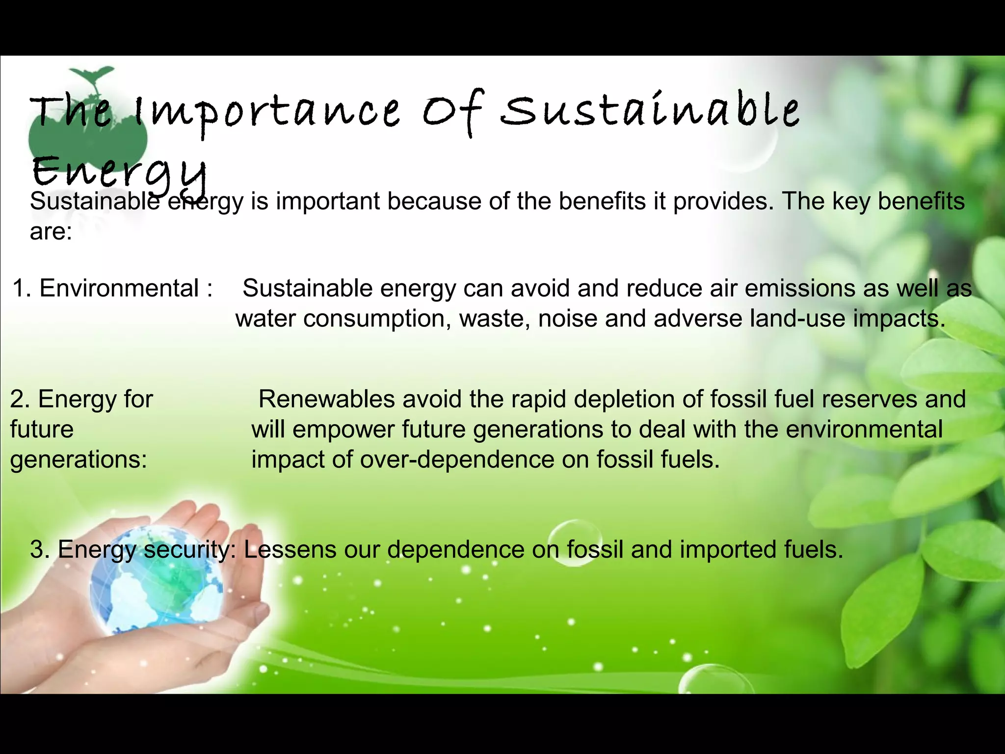 Sustainable energy ppt | PPT