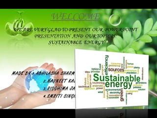Sustainable energy ppt | PPT