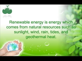 Sustainable energy ppt | PPT