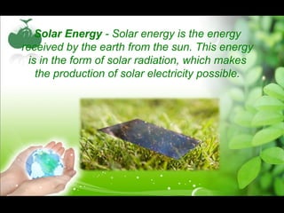 Sustainable energy ppt | PPT