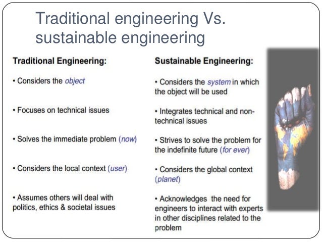 Sustainable engineering