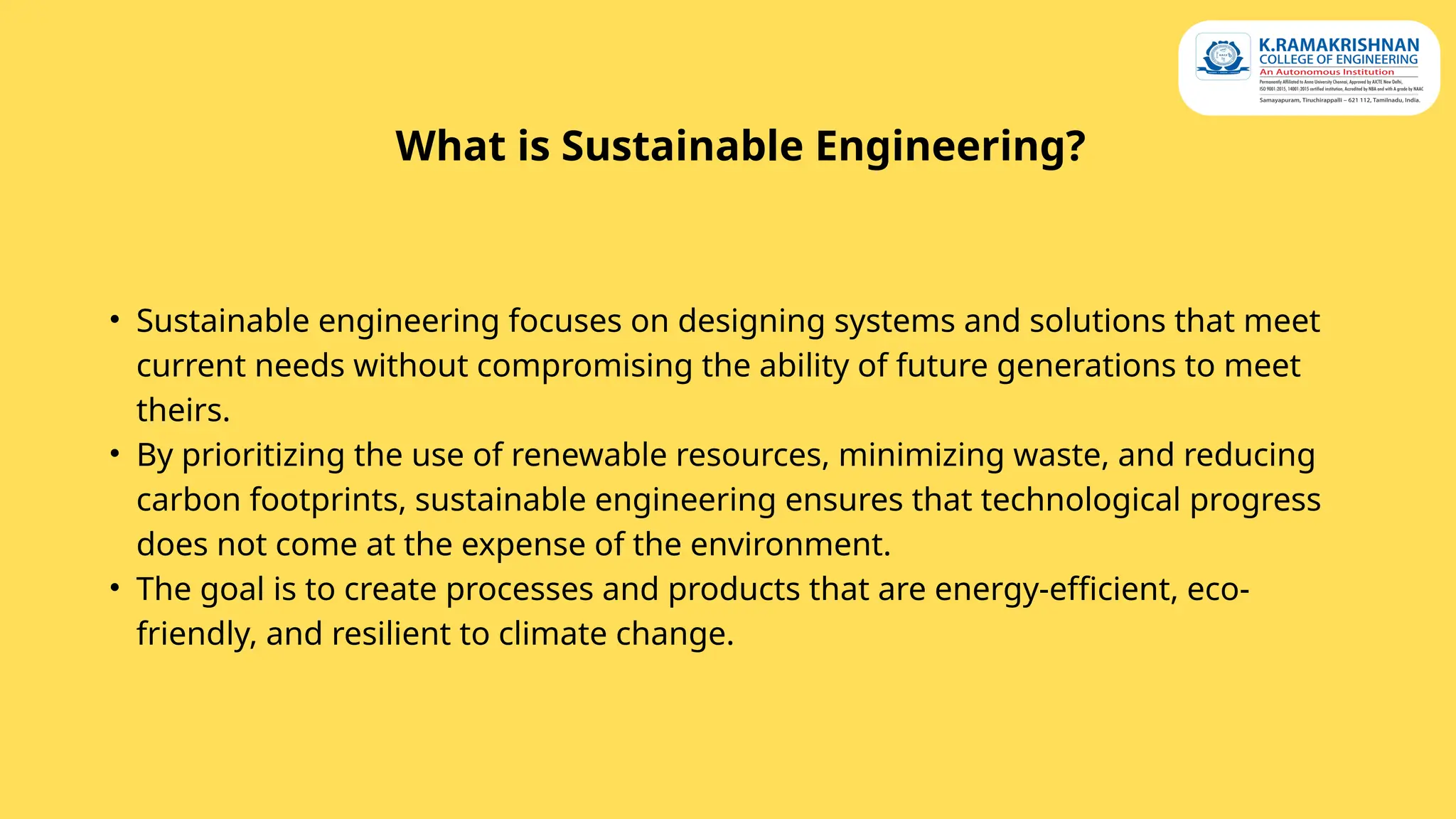 Sustainable Engineering Practices :Building a Greener Future | PPT