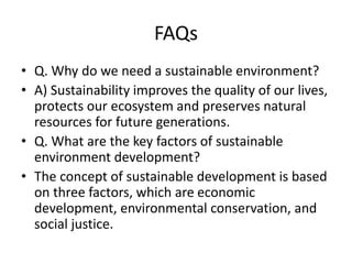 SUSTAINABLE ENVIRONMENT | PPTX