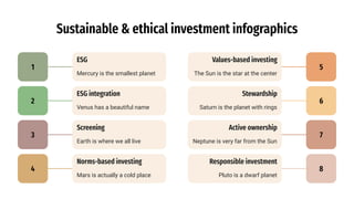 Sustainable & ethical investment infographics by eshaan | PPT