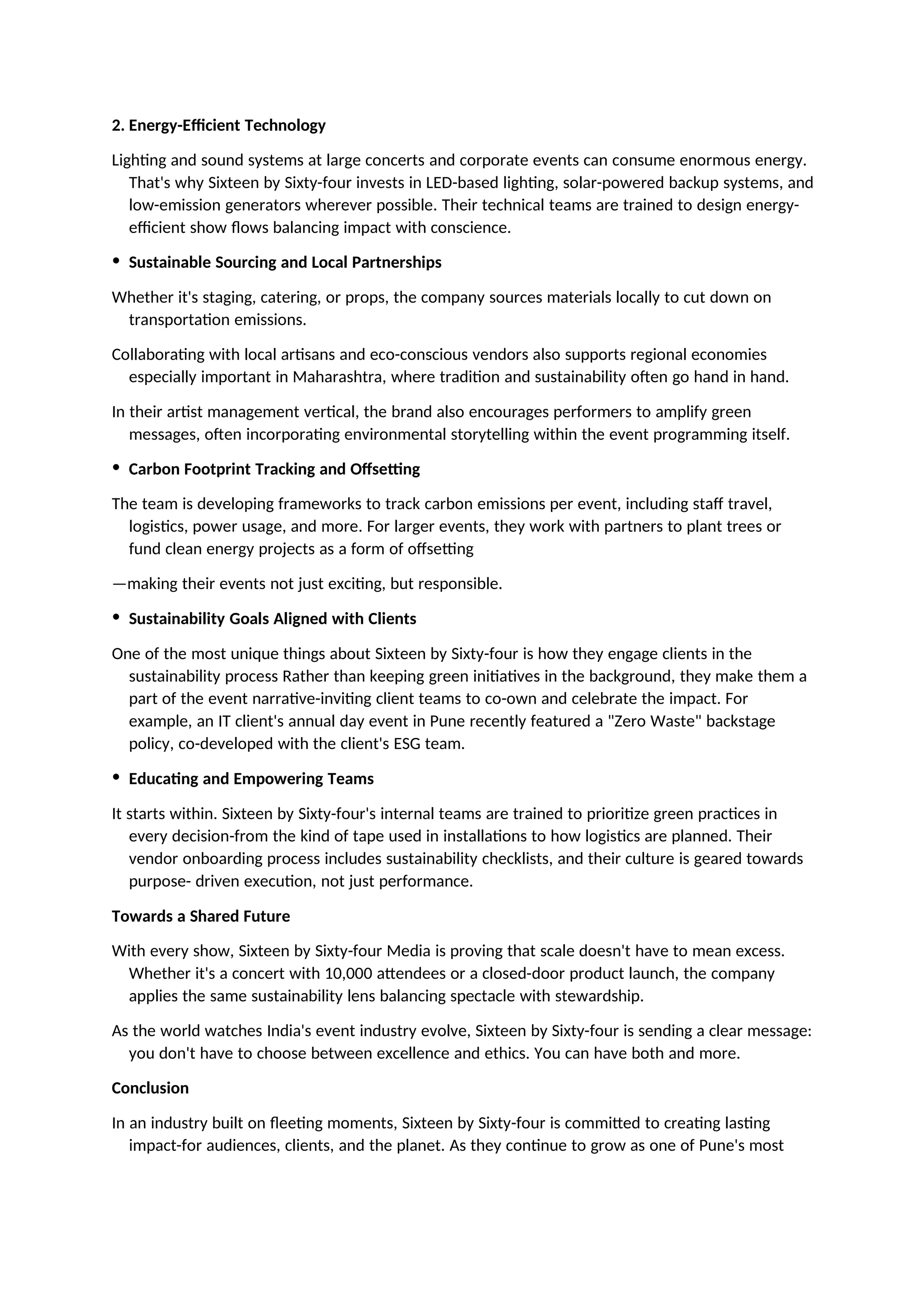 Sustainable Events in India Sixteen by Sixty-Four Media.ppt