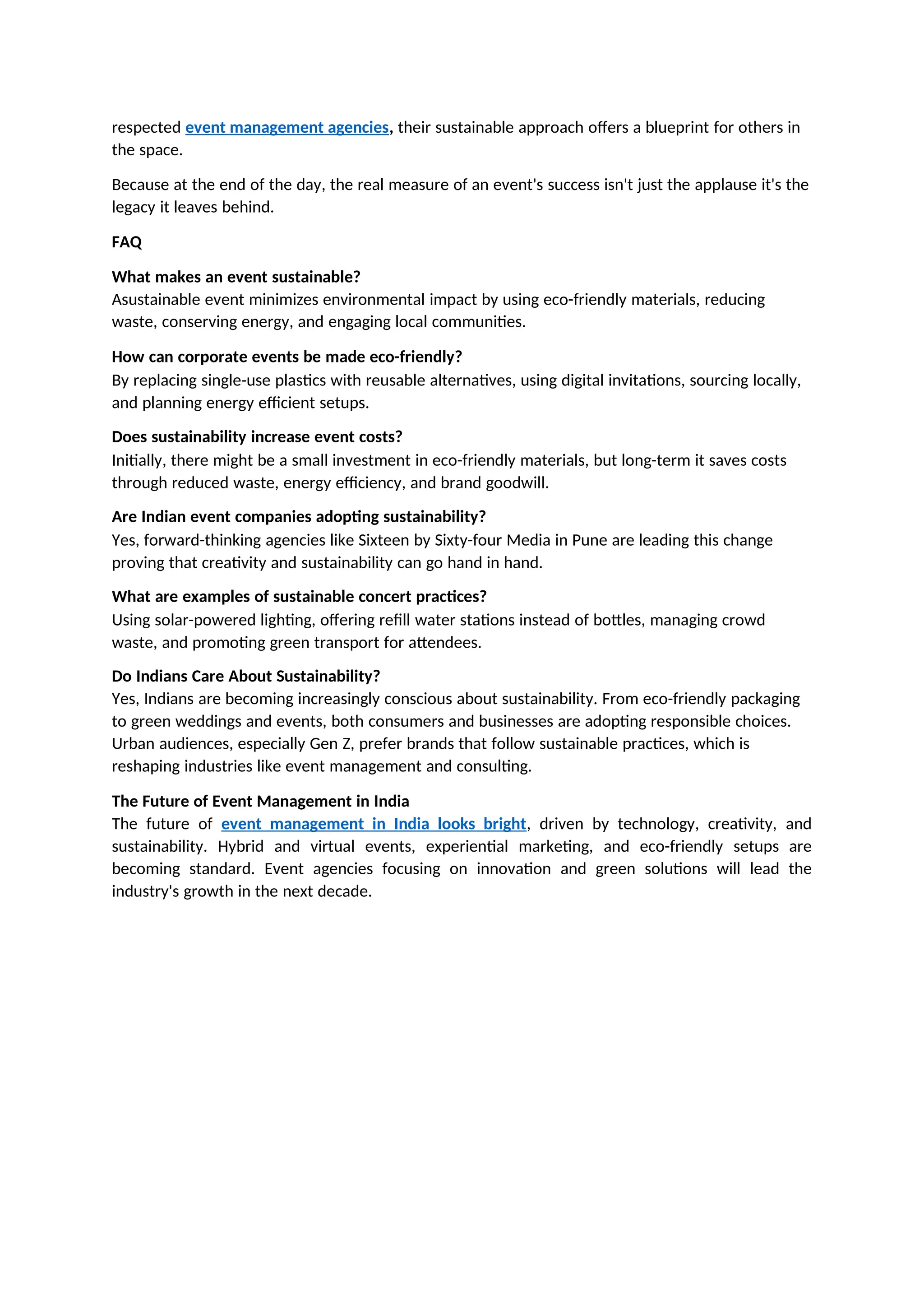 Sustainable Events in India Sixteen by Sixty-Four Media.ppt