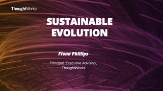 Sustainable Evolution- Fiona Phillips | PDF