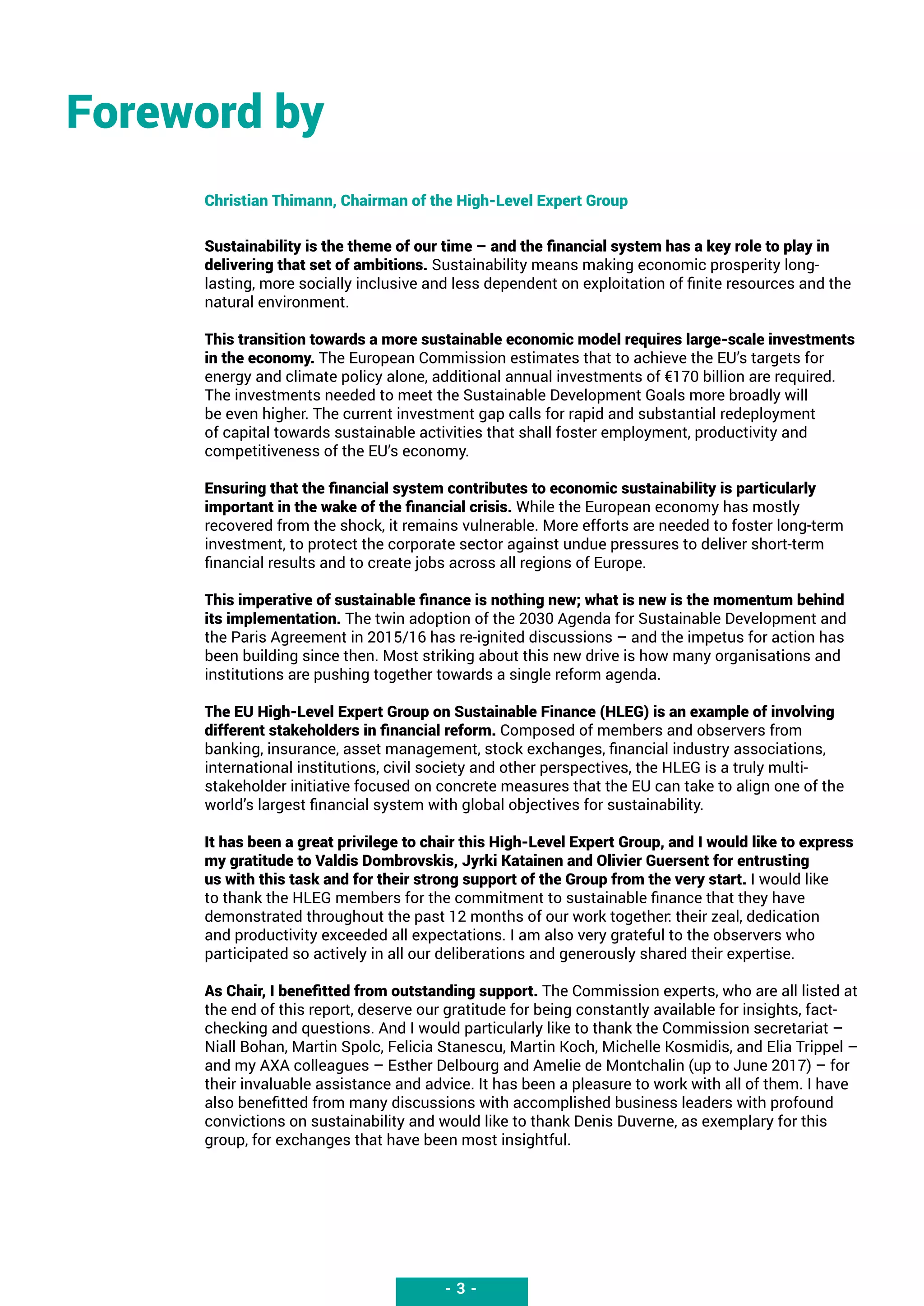 Sustainable finance final report 2018 action plan EU | PDF
