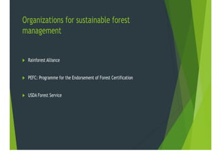 Sustainable Forest Management | PDF