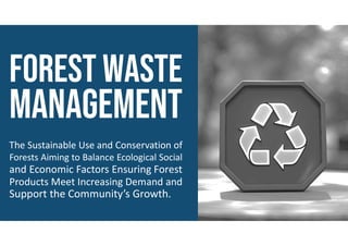 Sustainable Forest Management | PDF