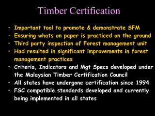 Sustainable forest management malaysia | PDF