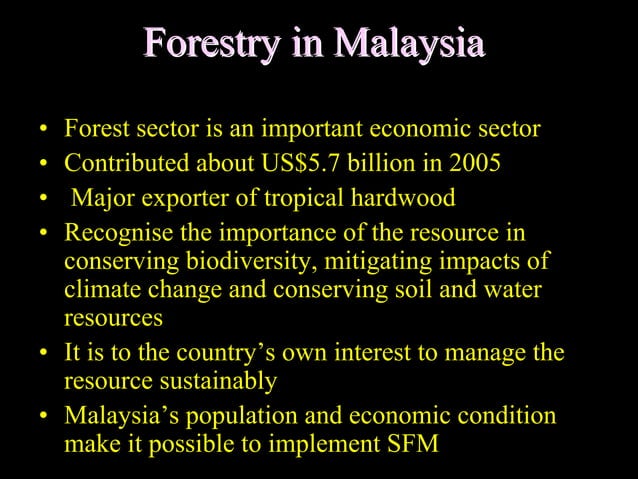 Sustainable forest management malaysia | PDF