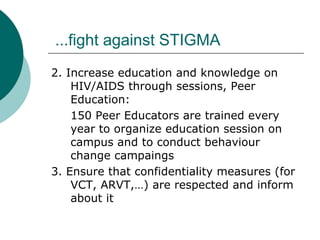 Sustainable hivaids program at the united states international ...