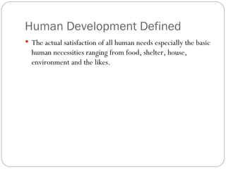 Sustainable Human Development | PPT