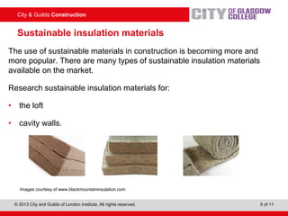Sustainable insulation materials 1 | PPTX