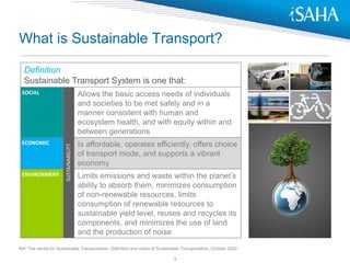 Sustainable integrated transport | PPT